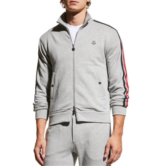 Moncler | Jackets & Coats | Moncler Logo Webbed Reflective Track Jacket ...